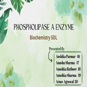 phospholipase ppt is described in this ppt | PDF