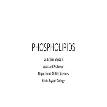 Phospholipids Ppt