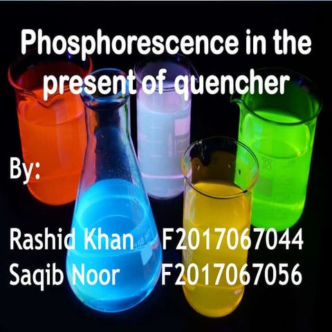 Phosphorescence, In the present of quencher | PDF