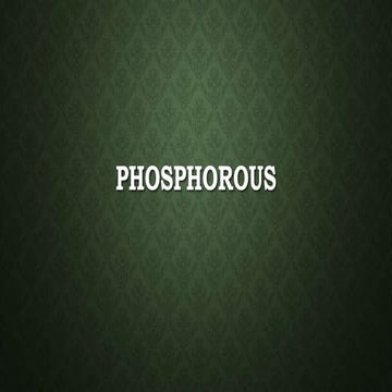 Phosphorous | PPTX