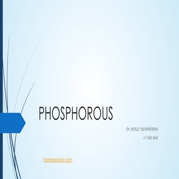 Homeopathy Drug picture of phosphorus ppt | PDF