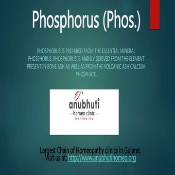 Phos. effective homeopathy remedy in treating a variety of health ...