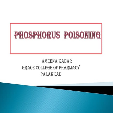 Phosphorus poisoning | PDF