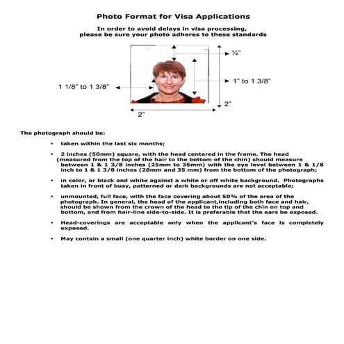 Photo requirements for U.S. Visa | PPTX