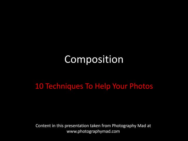 20 rules of photo composition | PPTX