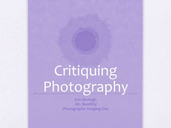 How to Critique Photography | PPTX