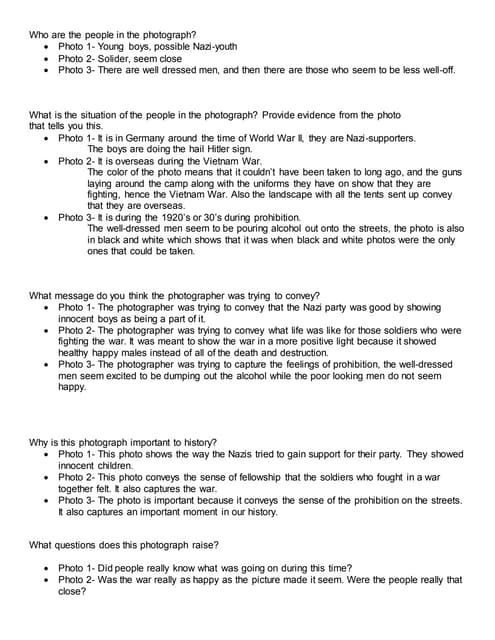 3 Photos Analysis | DOCX