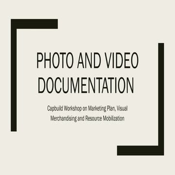 Guidelines for Photo video documentation | PPTX