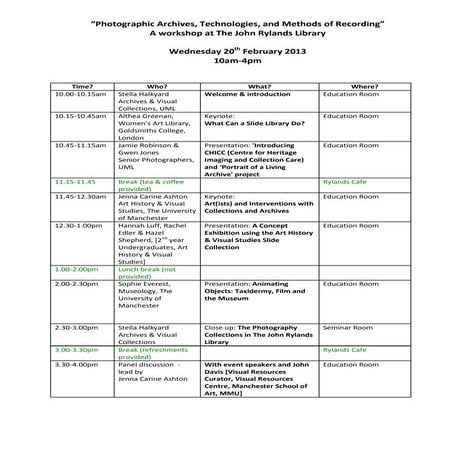 Photo archives workshop | PDF