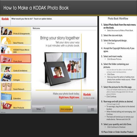 How to make a photo book on the Kodak Picture Kiosk | PDF
