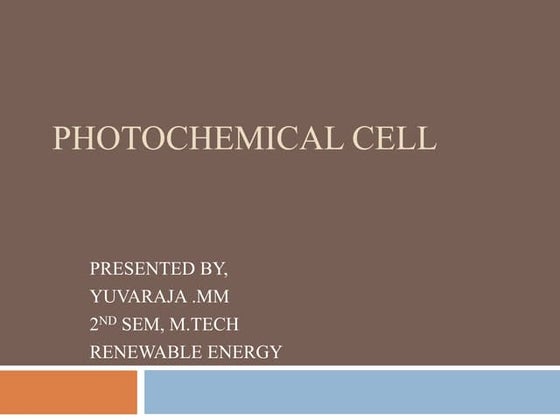 Dye sensitized solar cells | PPTX | Chemistry | Science