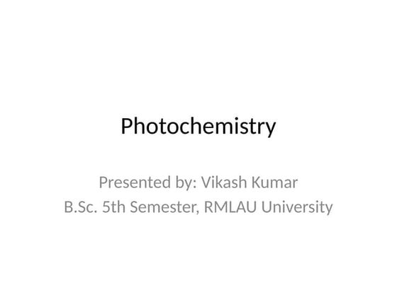 PHOTO-OXIDATION | PPTX | Chemistry | Science