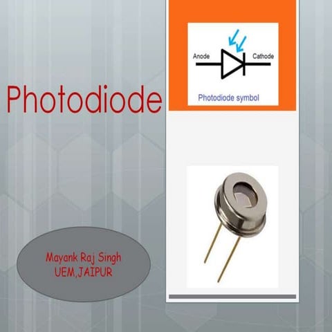 Photo-diode & L.E.D with diagrams | PPTX