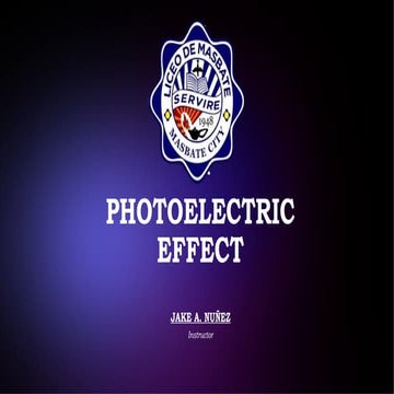 PHOTOELECTRIC-EFFECT.power point presentation | PPTX