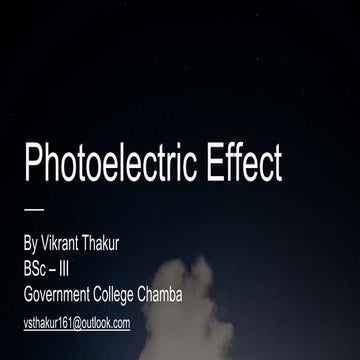 Photoelectric Effect | PPTX