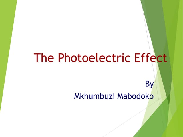 Photoelectric effect | PPTX