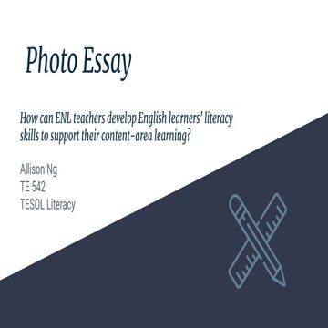 ENL Literacy Photo Essay | PDF