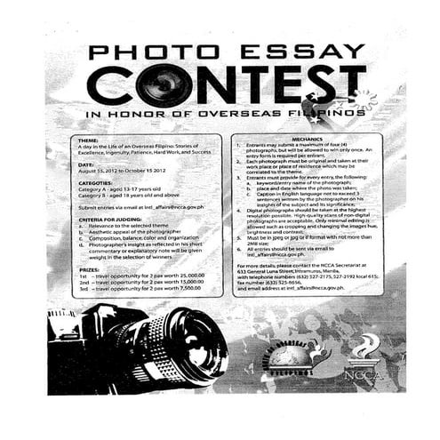 Photo essay contest | PDF