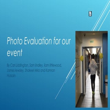 Photo evaluation for our event | PPT