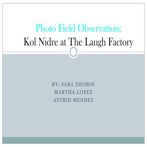 Photo field observation | PPTX