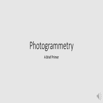 Photogrammetry: A Quick Primer | PPTX | 3-D Graphics | Computer Software and Applications