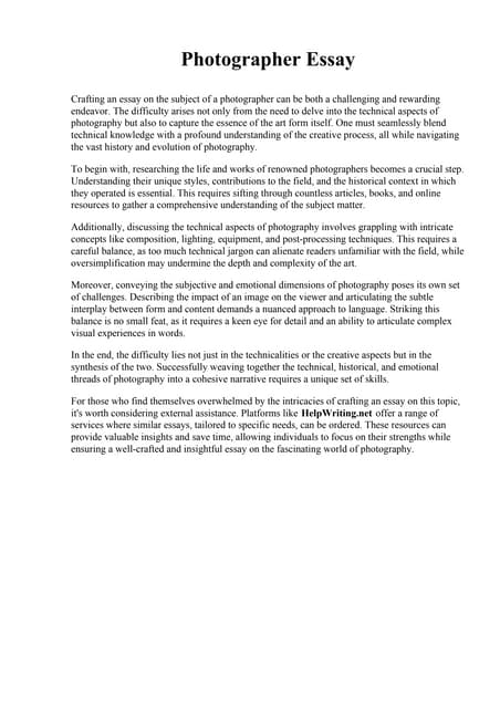 Photo Essay Photographers. Meharry Medical College | PDF