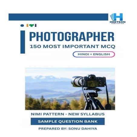 Photographer Question Paper MCQ ITI NIMI Question Bank Book Free | PDF