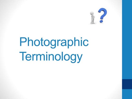Photography terminology | PPT