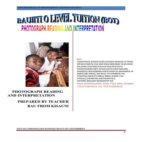 Photograph reading and interpretation | DOCX