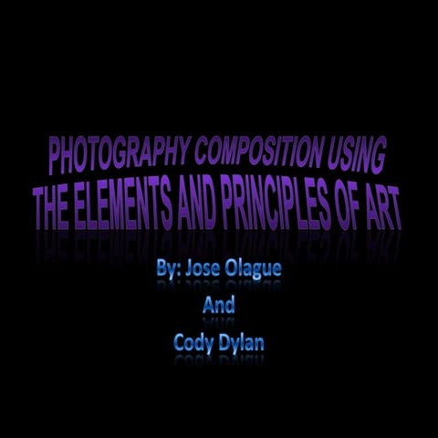 Elements and Principles of Design in Photography | PPT