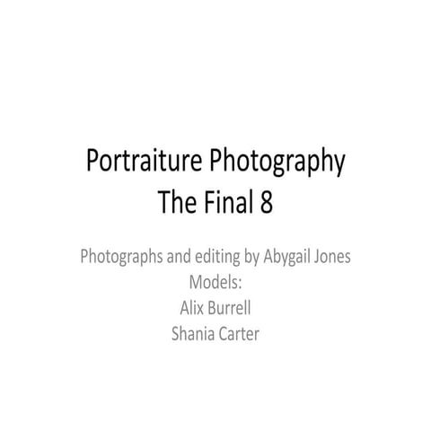 Portraiture photography | PPT