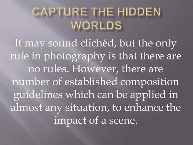 20 rules of photo composition | PPTX
