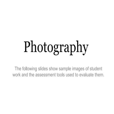 Photography Assessment Challenge | PPT