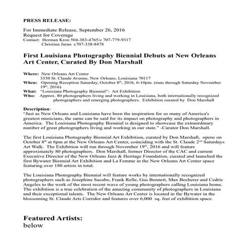 Press Release Sample 2 by Capri Guarisco | PDF