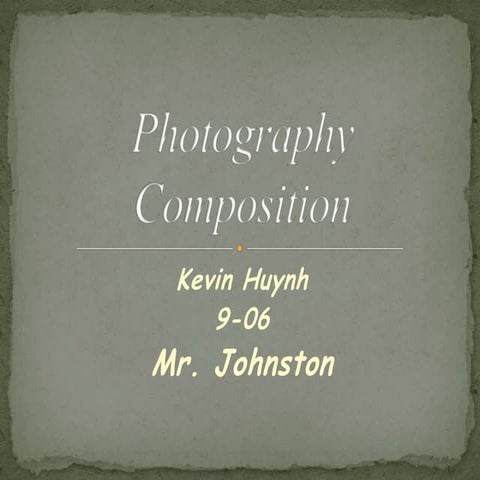 High School Photography Lesson, Rule of thirds | PDF