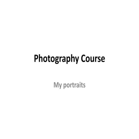 Photography course | PPT