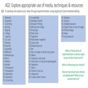 Photography experimentation techniques | PPTX
