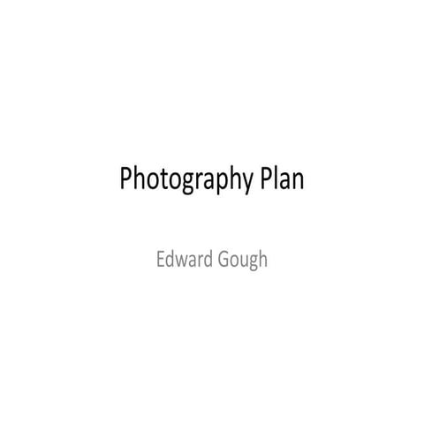 Photography planning | PPTX