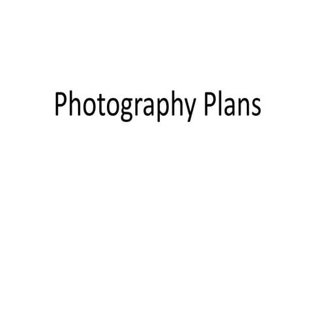 Photography Plan | DOCX