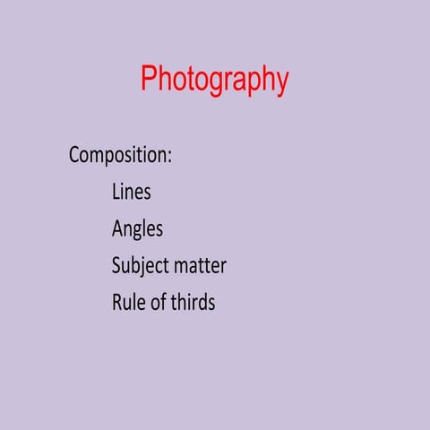 Photography | PPT