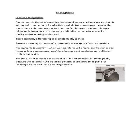 INTRODUCTION TO PHOTOGRAPHY FOR BEGINNERS | PPT