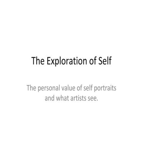 Photography self portraits PPT | PPT