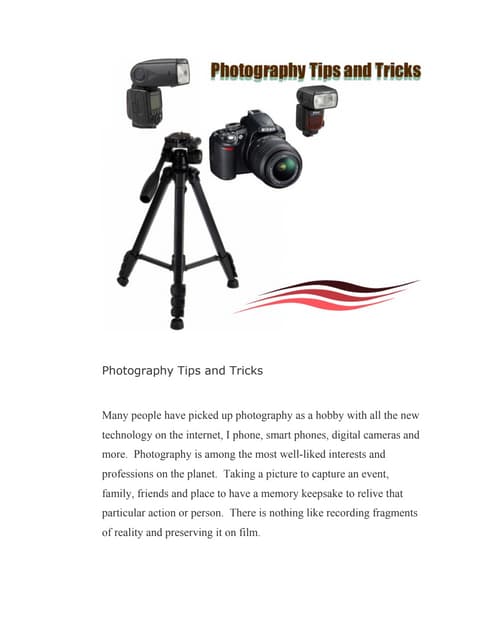 Photography Activities For Kids | PDF
