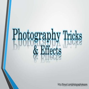 Photography tricks & special effects | PPT