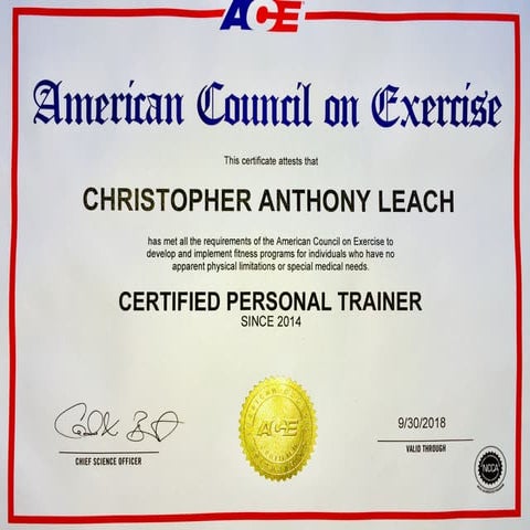 American Council on Exercise Personal Training Certification | PPT