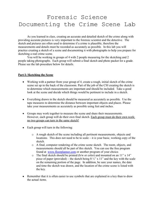 Crime Scene Documentation_Sketching | PDF