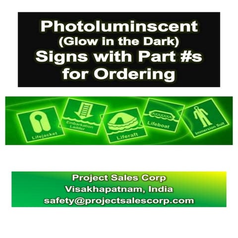 Photoluminscent Signs from Project Sales Corp - Ordering Codes | PDF