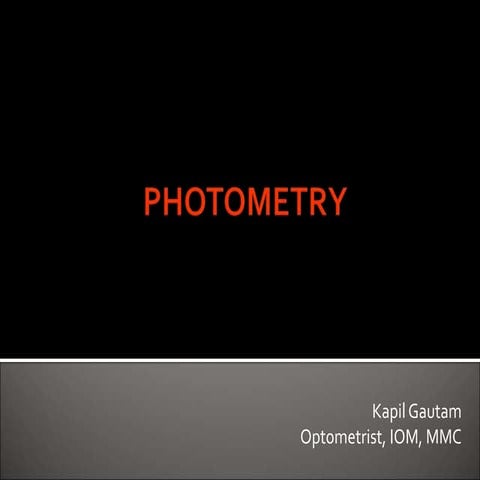 Photometry | PPT