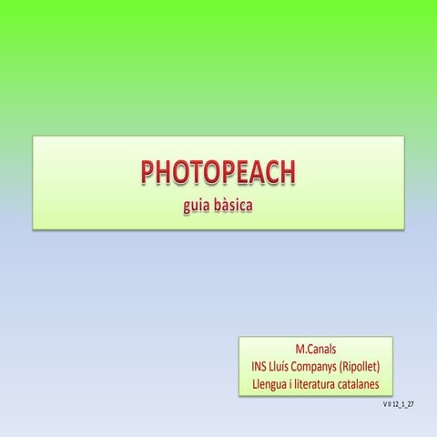 Photopeach guia bàsica | PDF