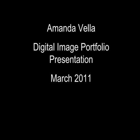 Amanda Vella Digital Image Portfolio | PPT
